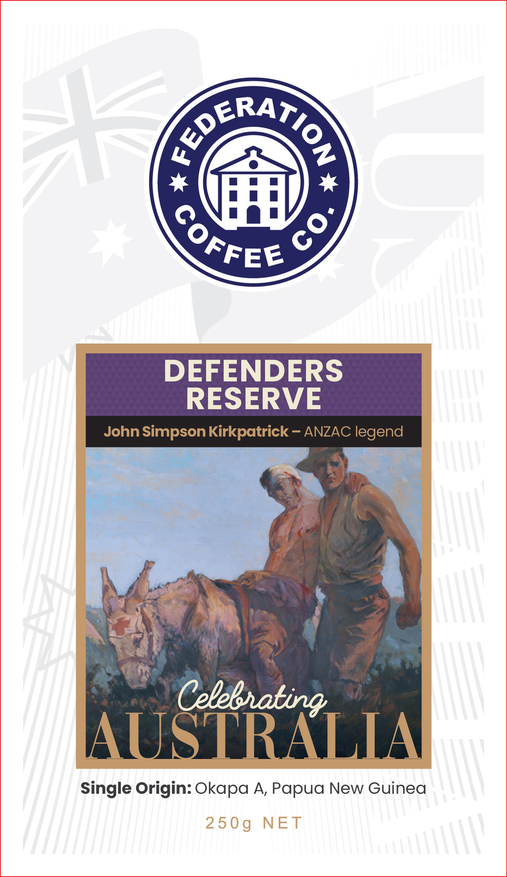 Defenders Reserve - John Simpson Kirkpatrick (250g) – Federation Coffee Co
